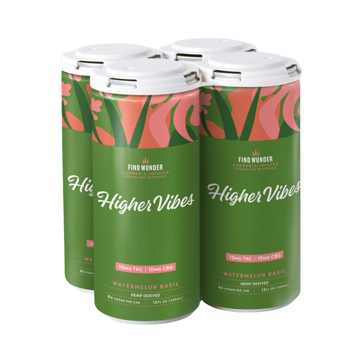 Find Wunder Higher Vibes Thc Watermelon Basil 4 Pk Hw Lounge